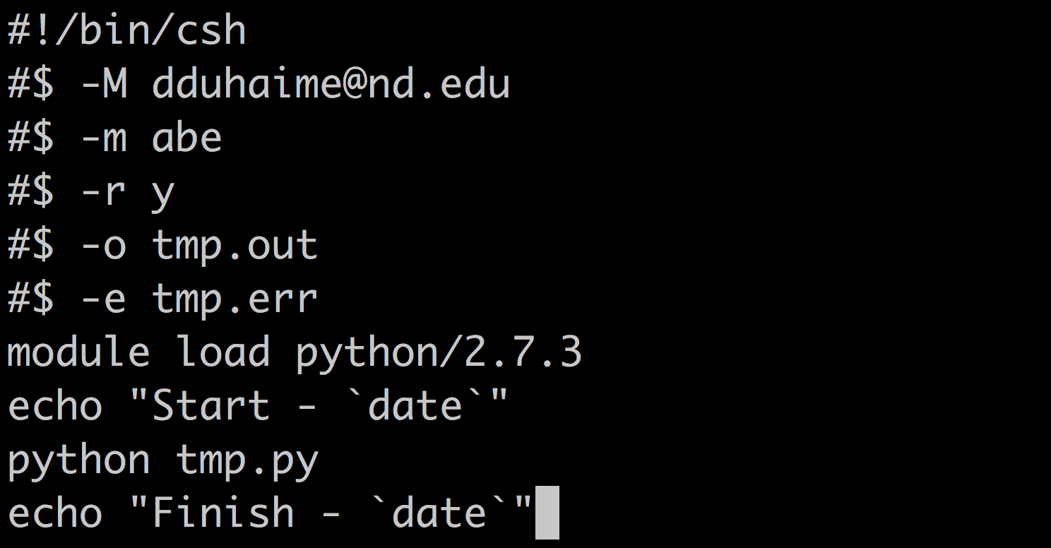 Submitting Python Scripts To Sge Queues